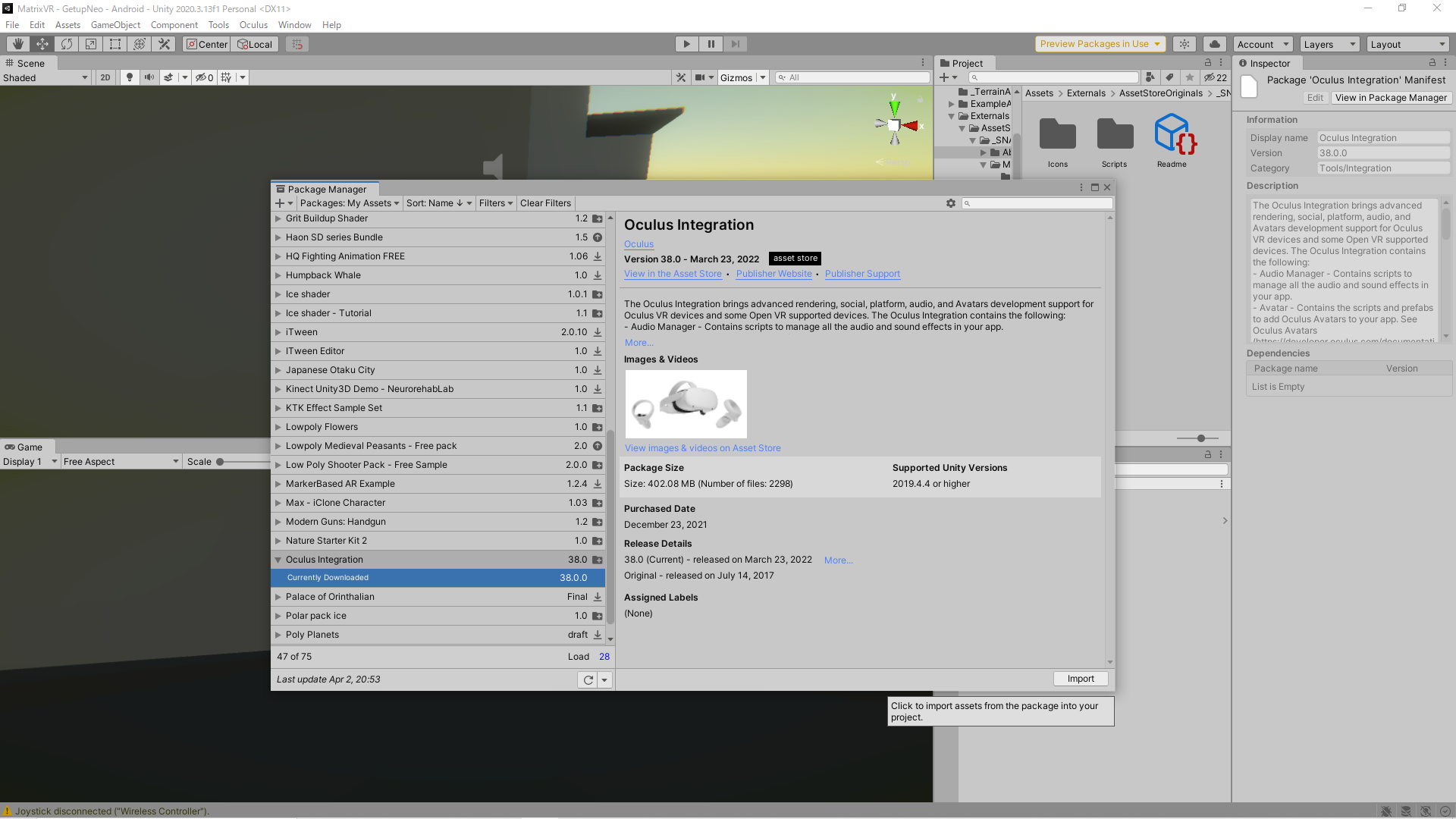 UnityでOculus Quest2の開発環境を整える | Revetroniqueのアート探訪