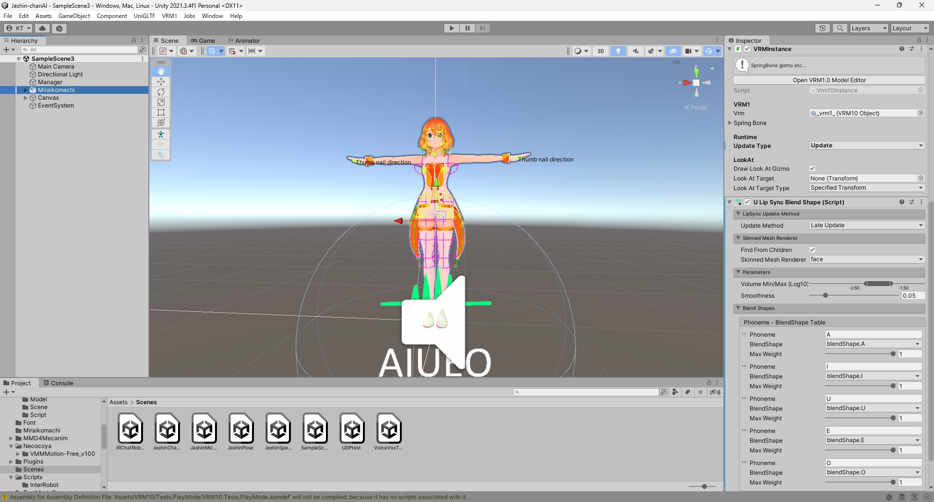 Unityで対話できるAIキャラクターを作る(3) | Revetroniqueのアート探訪
